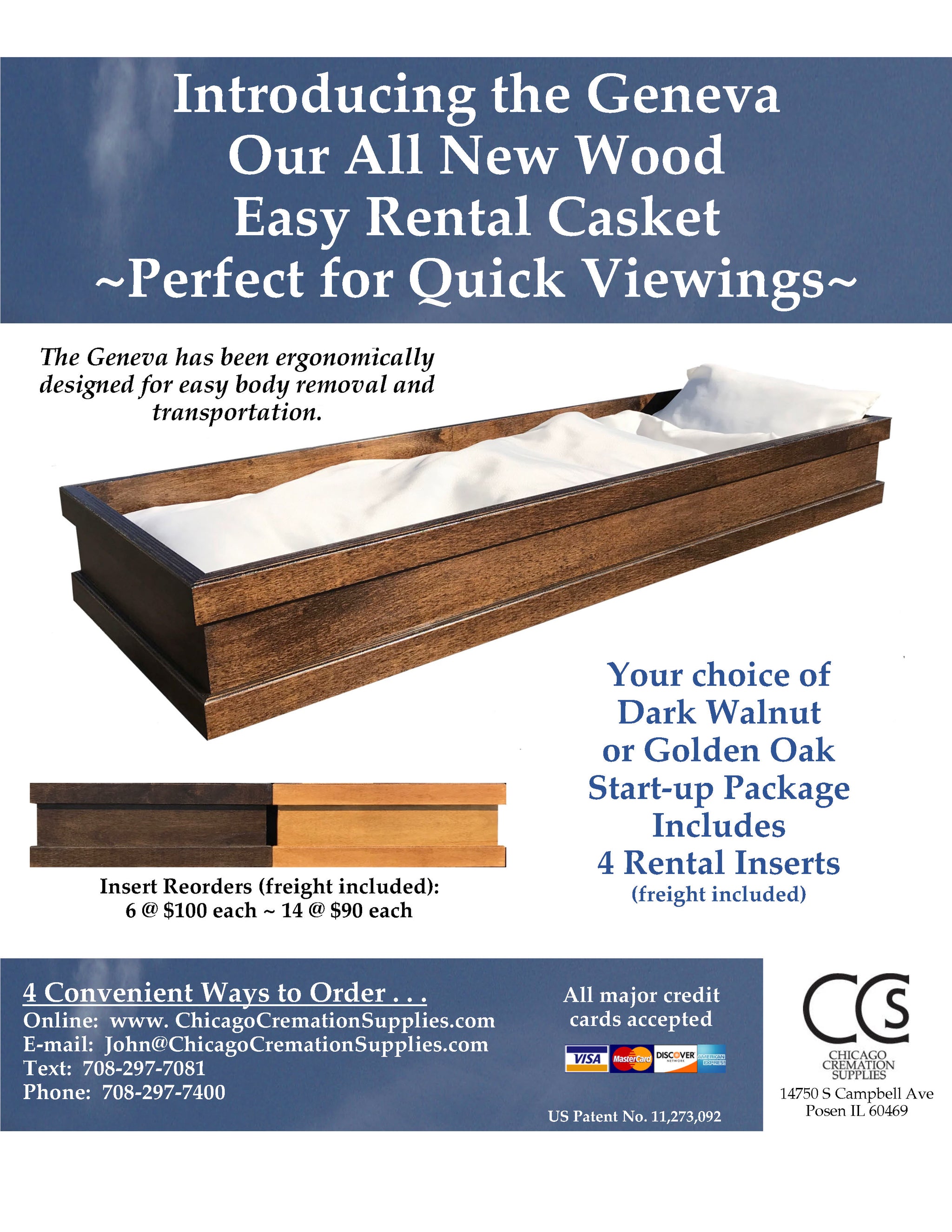 Rental Inserts - Chicago Cremation Supplies